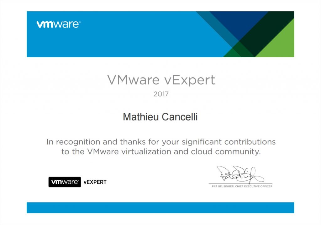 VMware - vExpert 2017 - Virtualease