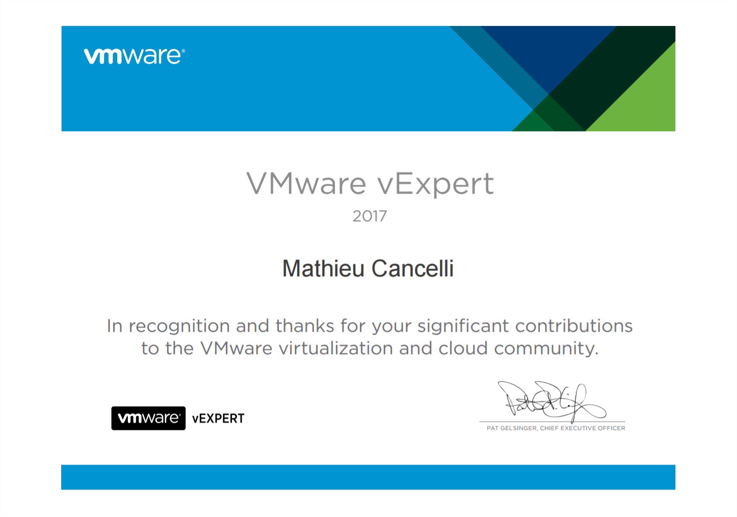 VMware - vExpert 2017 - Virtualease