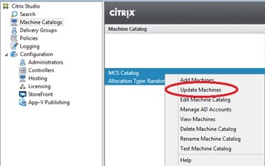 Citrix XenDesktop - Mise à jour Master sur Machine Catalog MCS Static ...