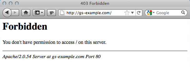 Apache - Forbidden "client denied by server configuration" - Virtualease