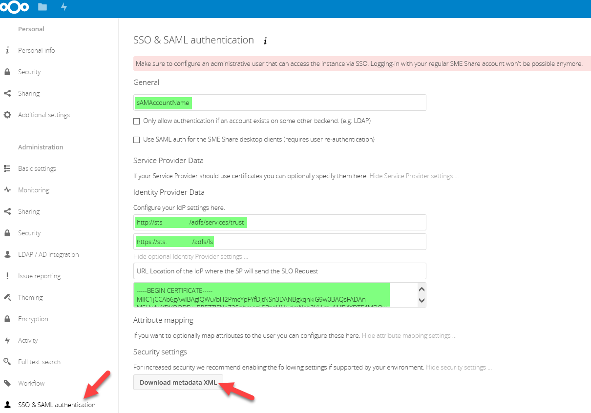 NextCloud - Authentication Active Directory & SSO via ADFS (SAML ...